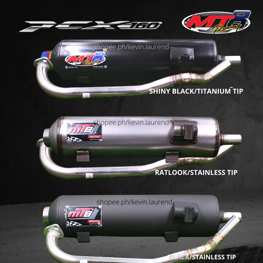 MT8 Pipe PCX 160 Honda | Stainless Tip / Titanium Tip / Ratlook PCX160 ...