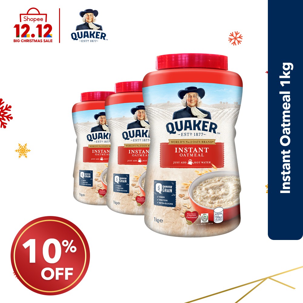 Quaker Instant Oatmeal 1kg (Pack of 3) | Shopee Philippines