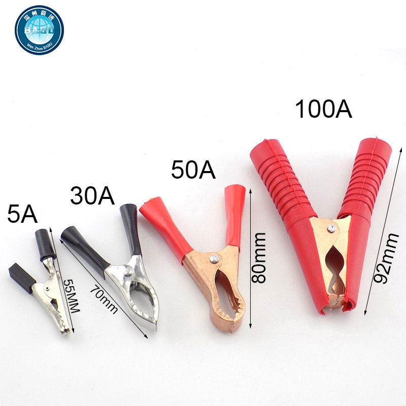 5A/30A/50A/100A Electrical Alligator Clips car Battery Clamps For Car ...
