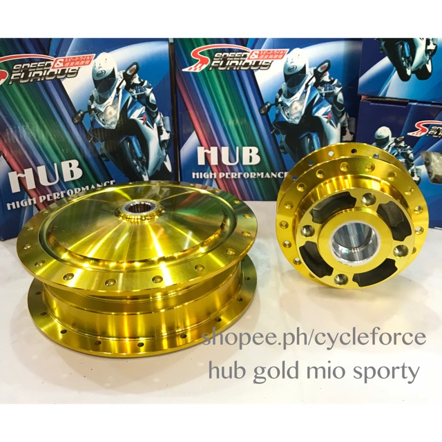 motorcycle hub set mio sporty gold (front and rear) | Shopee Philippines