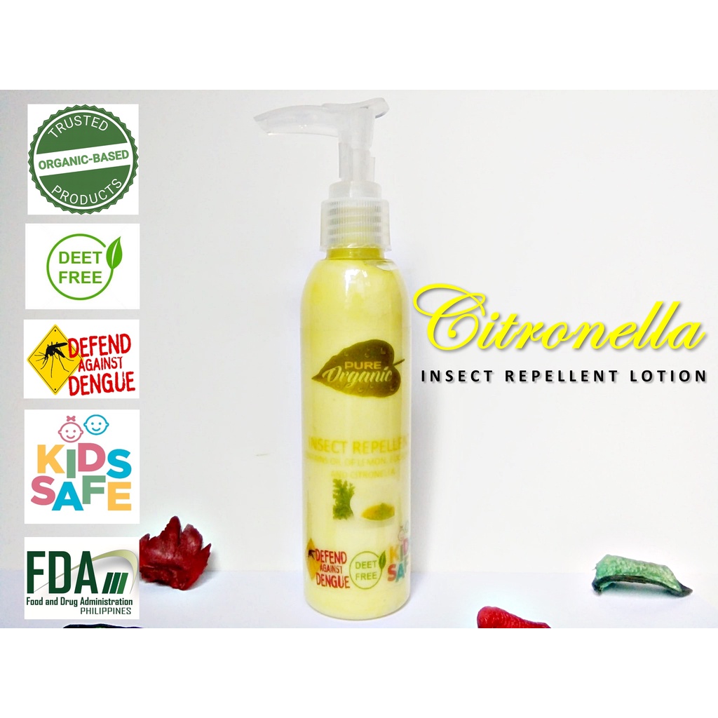 DEET Free Citronella and Eucalyptus Insect Repellent Lotion by Pure ...