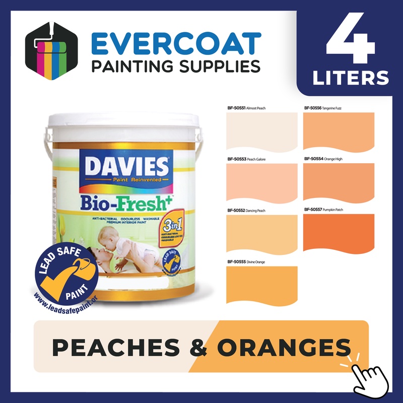 Davies Paints BioFresh 4-Liters (Peaches & Oranges) | Shopee Philippines
