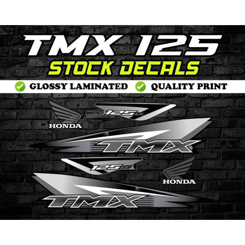 TMX 125 ALPHA Stock Decals (GRAY) | Shopee Philippines