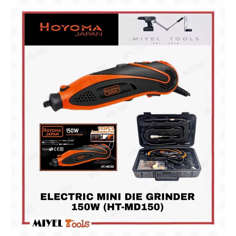 HOYOMA JAPAN / MAILTANK Mini Die Hand Rotary Grinder 130W with ...