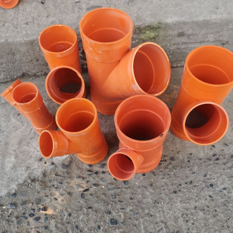good quality thick sanitary pvc orange Wye 2x2 3x2 3x3 4x3 4x2 4x4 ...