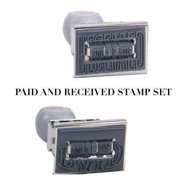 PAID AND RECEIVED STAMP SET [NO SPECIFIC BRAND] | Shopee Philippines
