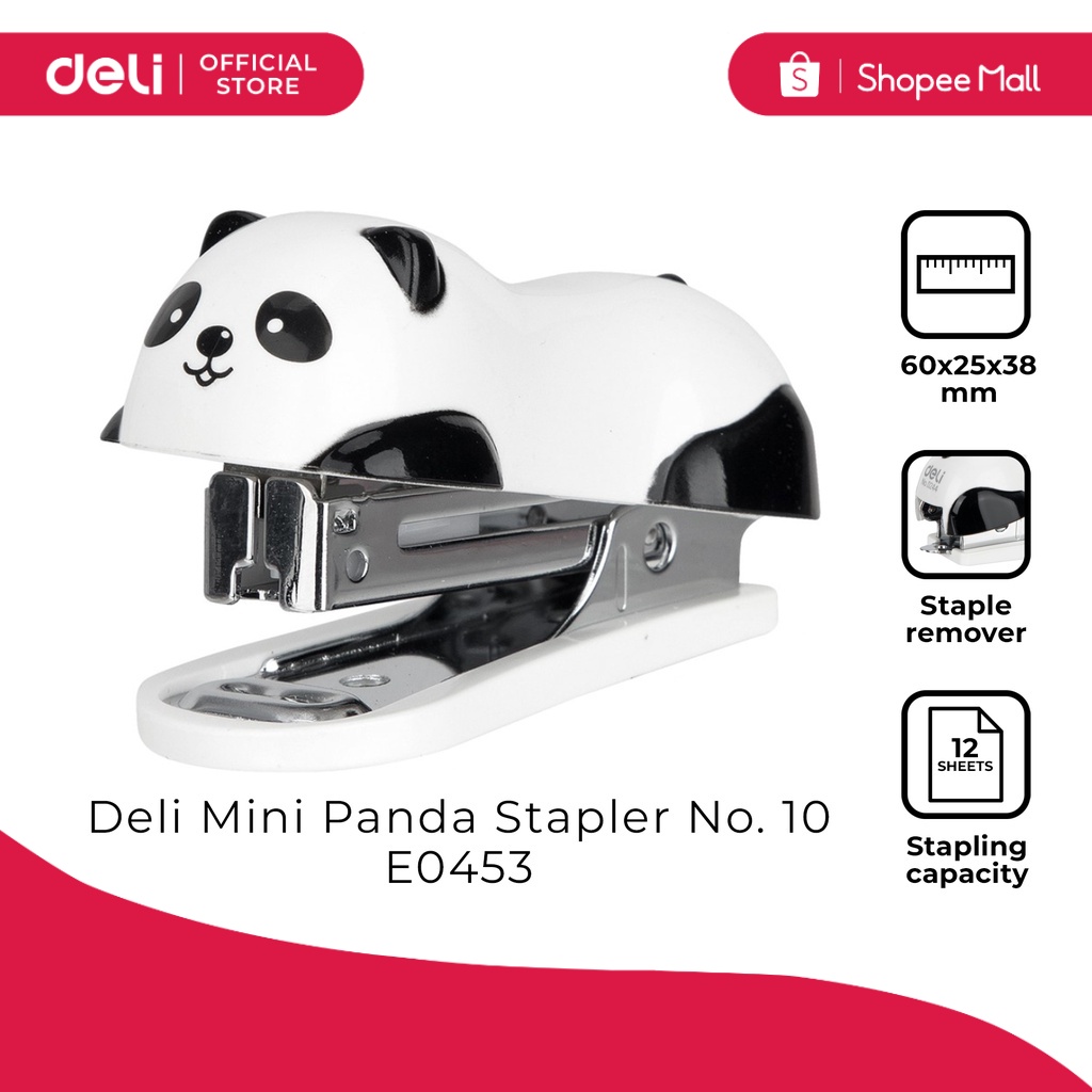 Deli E0453 - Mini Panda Stapler No.10 (1PC) [7721E0453] | Shopee ...