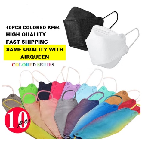 10PCS Mask KF94 Face Mask 4 Layer Protection Filter 3D Anti Viral ...