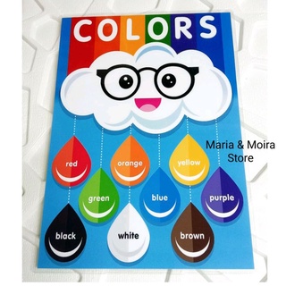 BASIC COLORS CHART | Laminated A4 Size | Colors Educational Wall Chart ...