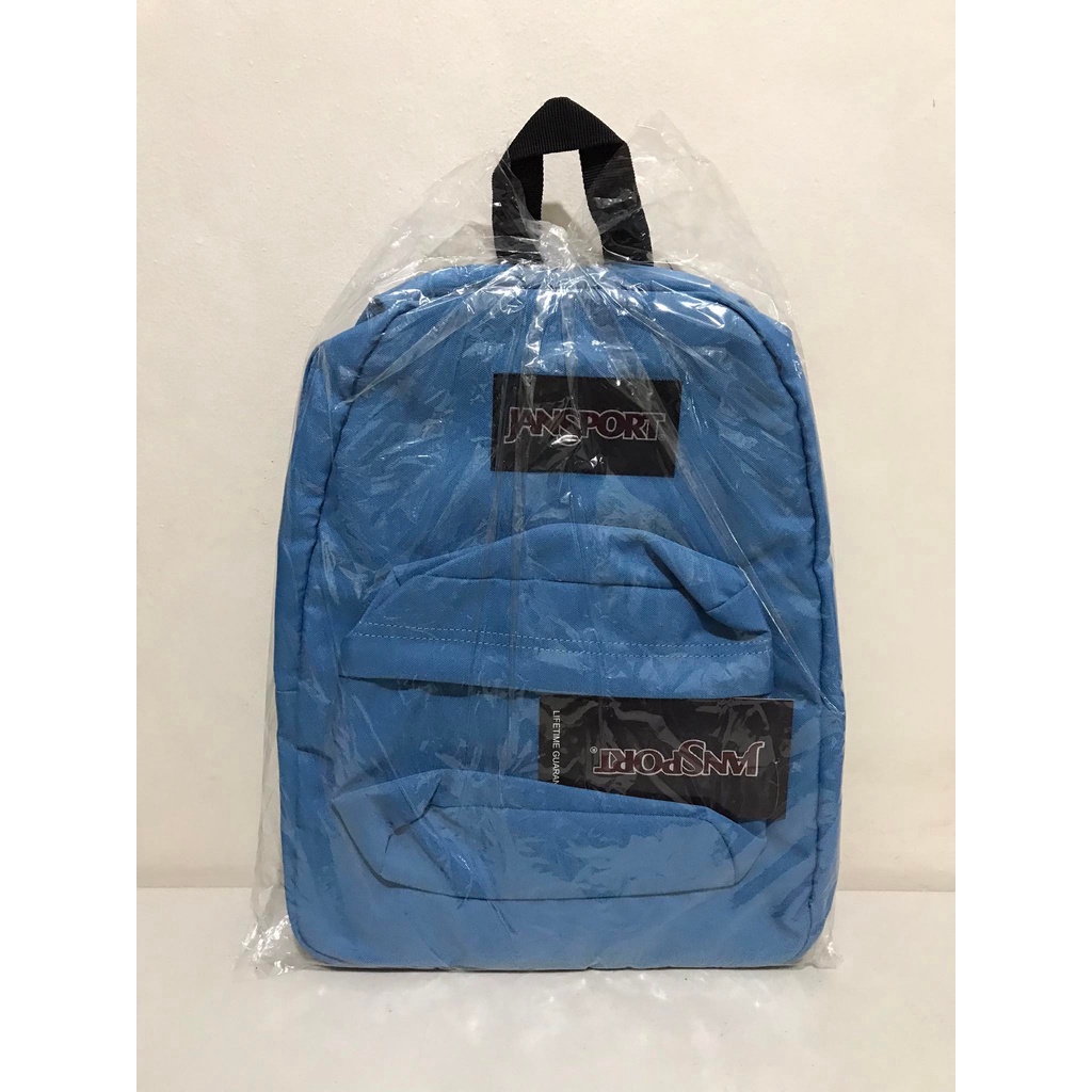 JanSport Medium Mammoth Blue Plain Superbreak Backpack Bag | Shopee ...