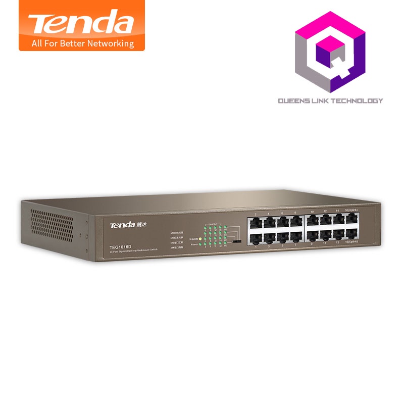 Tenda 16-Port Gigabit Ethernet Switch (TEG1016D) | Shopee Philippines
