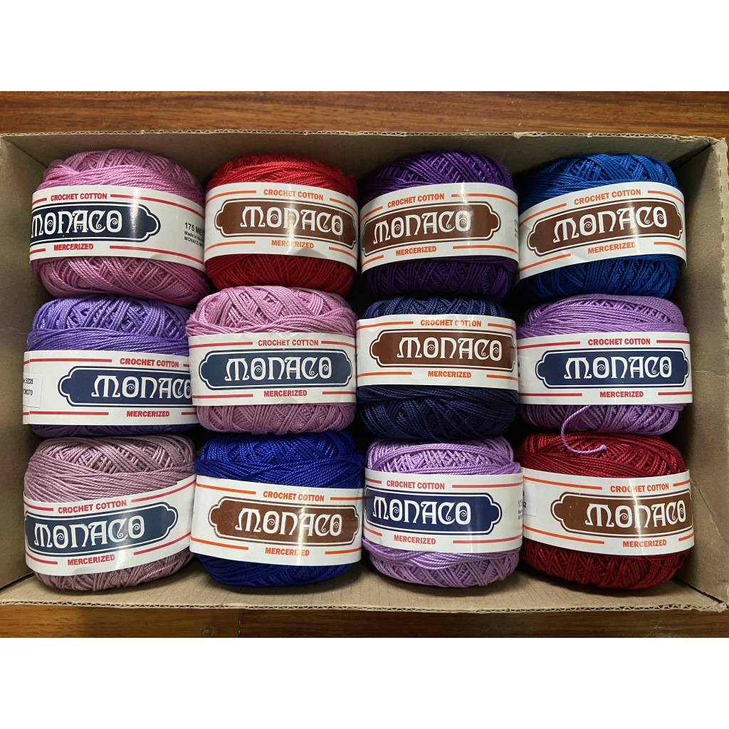 3 Ply Monaco Crochet Ball (Part 5 Shades or Red and Purple) | Shopee ...