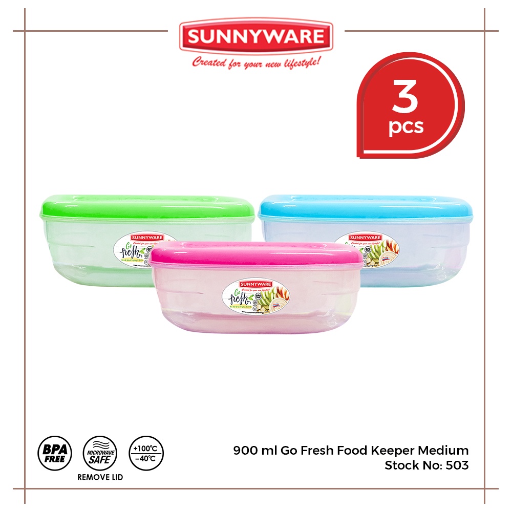 3pcs 900ml Go Fresh Food Keeper [Sunnyware 503] | Plasticware ...