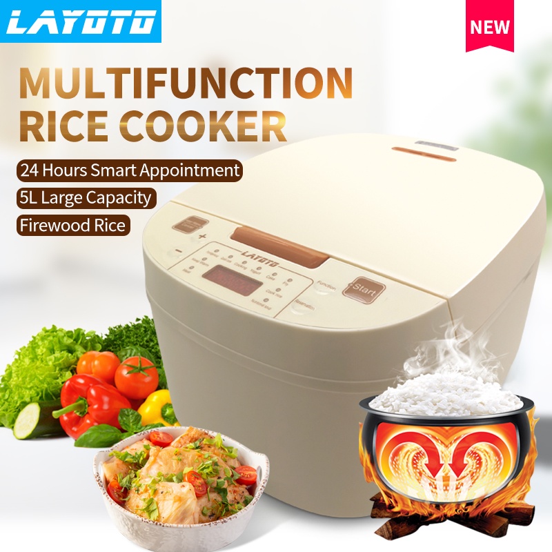 LAYOTO 5L Rice Cooker Smart Multifunctional Heat Preservation and ...