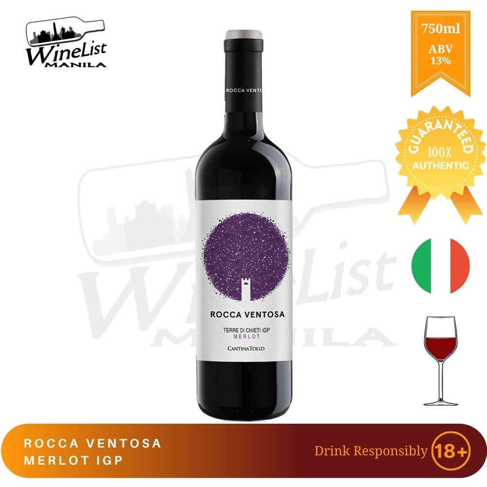 Rocca Ventosa Merlot IGP | Terre di Chieti, Italy | Italian Red Wine ...