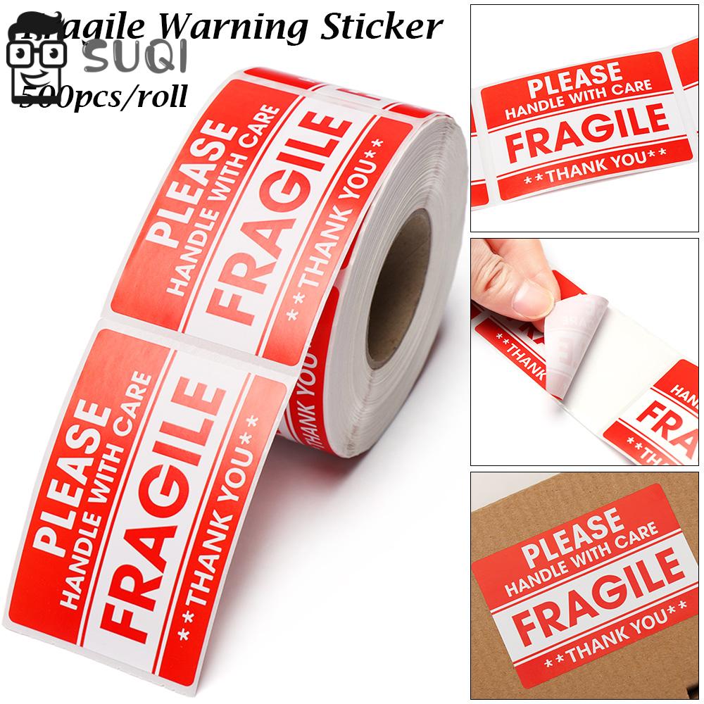 SUQI 500Pcs/roll Useful Handle With Care Keep Adhesive Special Tag ...