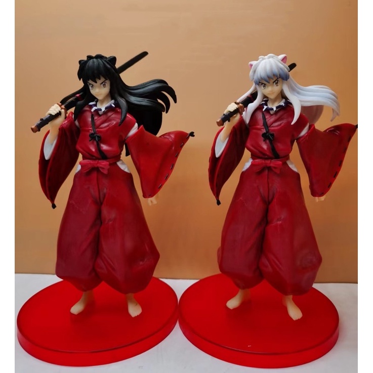 Inuyasha Black Wihte Hair Anime Action Figure Handsome 2 style PVC ...
