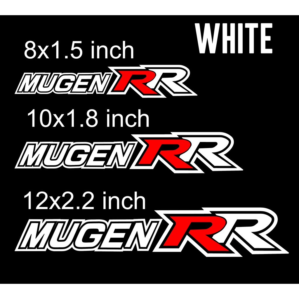 Mugen RR Vinyl Sticker Waterproof and Non-fading Decals Sticker ...