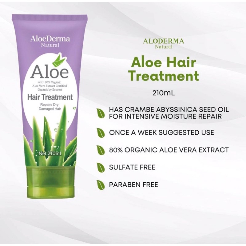 ALODERMA Hair Treatment 210ml ( Organic Aloe Vera ) | Shopee Philippines