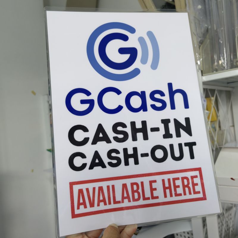Gcash Cash in cashout Laminated signage | Shopee Philippines