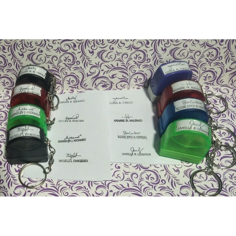 customized stamp name and signature KT1025 | Shopee Philippines