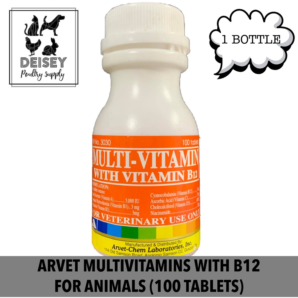 ARVET MULTI-VITAMINS with Vitamin B12 (100 TABLETS) | Shopee Philippines ARVET MULTI-VITAMINS with Vitamin B12 (100 TABLETS) | Shopee Philippines