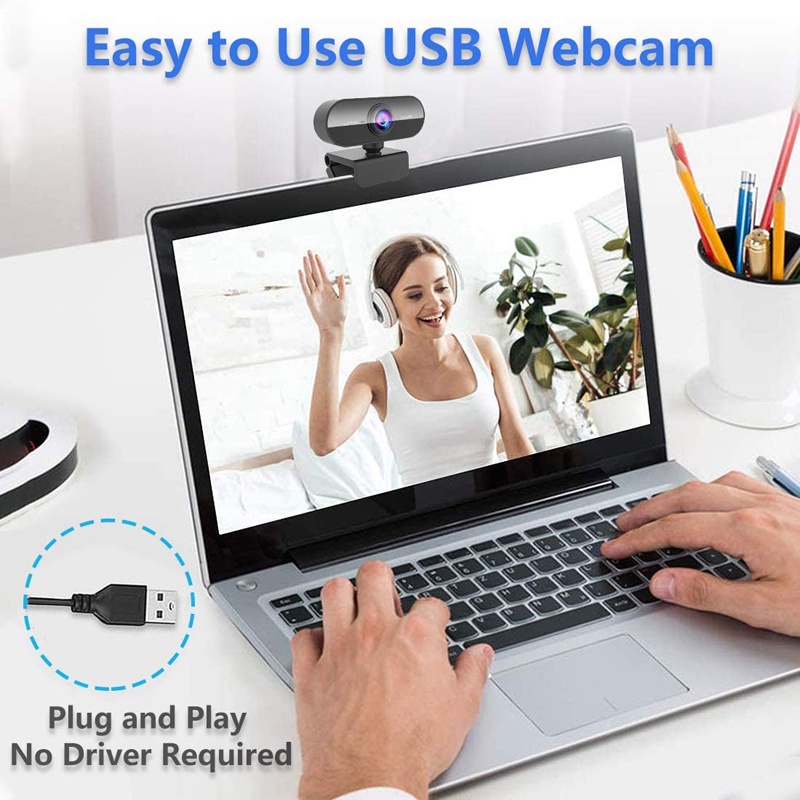 ANSEN Webcam for PC Laptop 2K 1080P 720P Full HD with Mic | Shopee ...