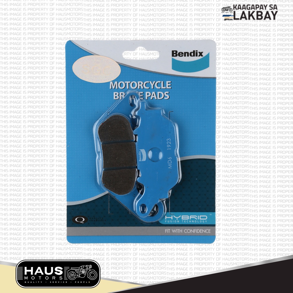 MD6 BENDIX BRAKE PADS YAMAHA NMAX/MIO SPORTY 110/ MIO SPORTY 115/ MIO ...
