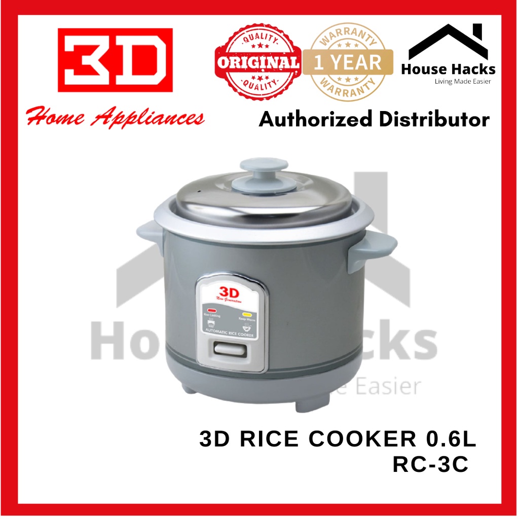 3D Rice Cooker 0.6L RC-3C (House Hacks) | Shopee Philippines
