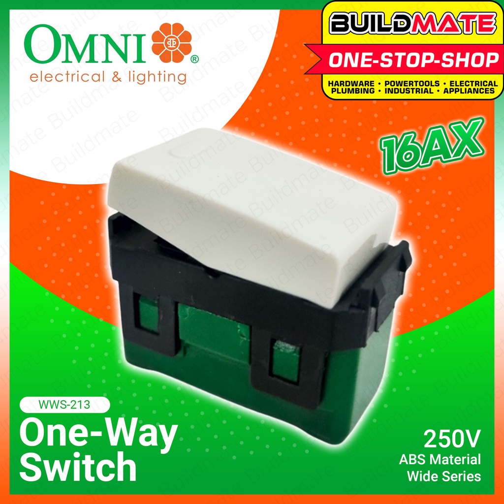 OMNI 1-Way Switch 16A ABS Material Wide Series WWS-213 •BUILDMATE ...