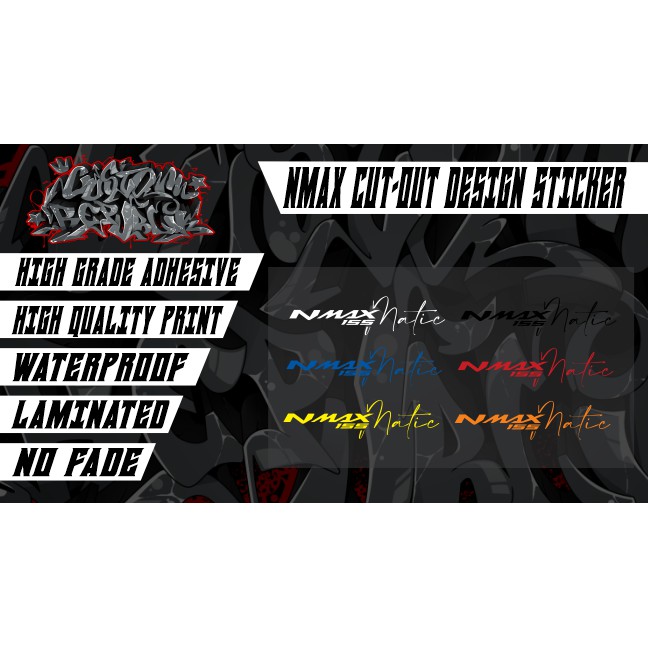 Nmax Matic Cut-out Design Sticker (9x2Inches) | Shopee Philippines
