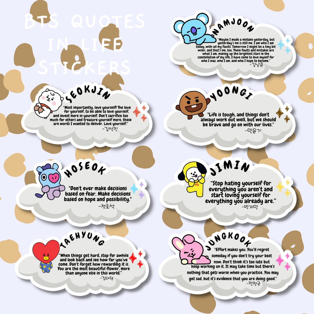 Paper, Party & Kids Stamping BTS Iconic Quotes Sticker Sheet Craft ...
