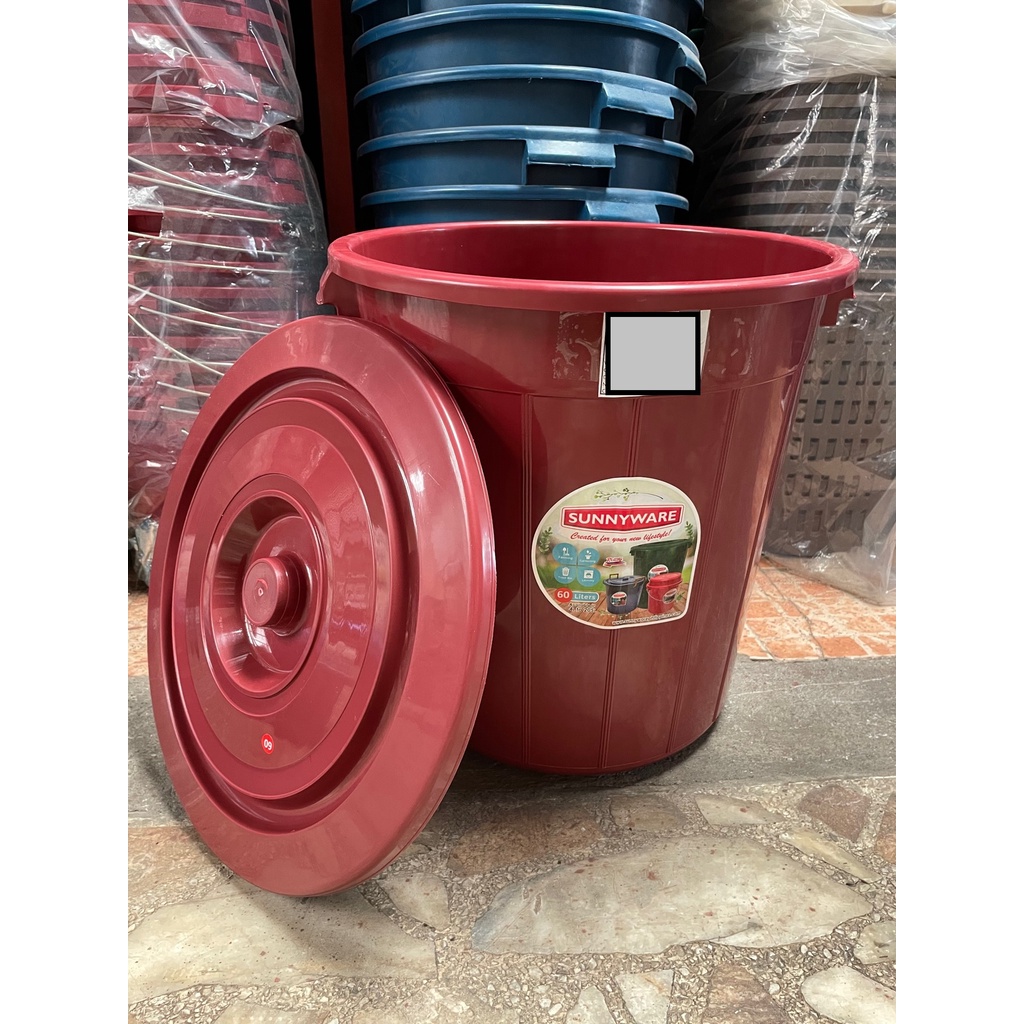 Water Container Drum Waste Bin 80L with Cover | Shopee Philippines