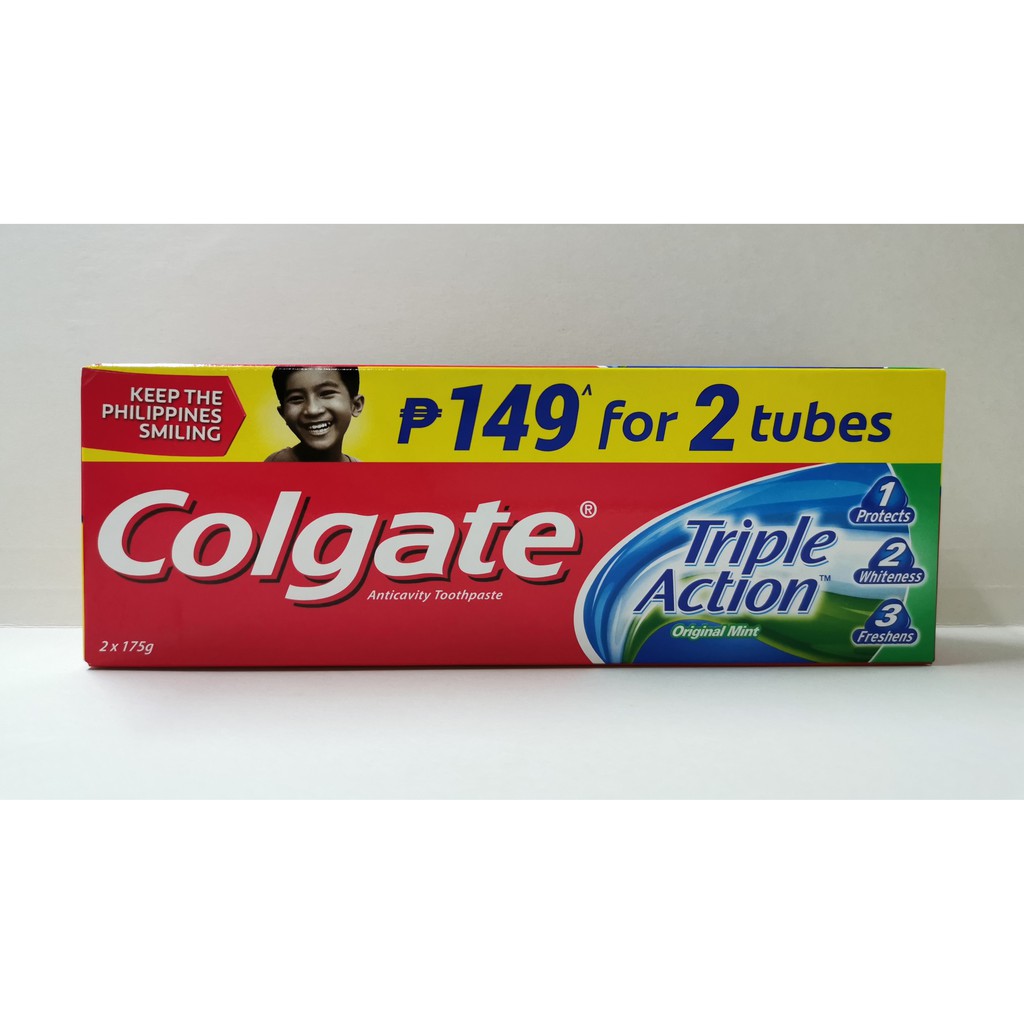Colgate Triple Action Toothpaste 2 x 175g Twin Pack | Shopee Philippines