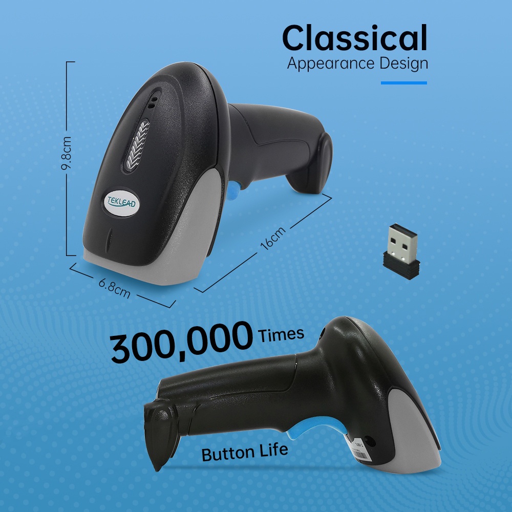 Bluetooth 2.4G wireless 1D&2D scan code High-speed wireless QR barcode ...