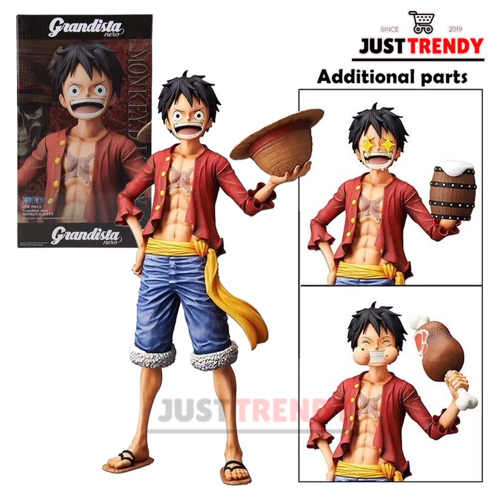 Monkey D. Luffy One Piece: Grandista Nero 11 Inch Action Figure (Interchanging Hands and Eyes ...