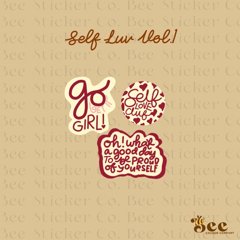 Self Luv Premium Vinyl Sticker Pack | Shopee Philippines