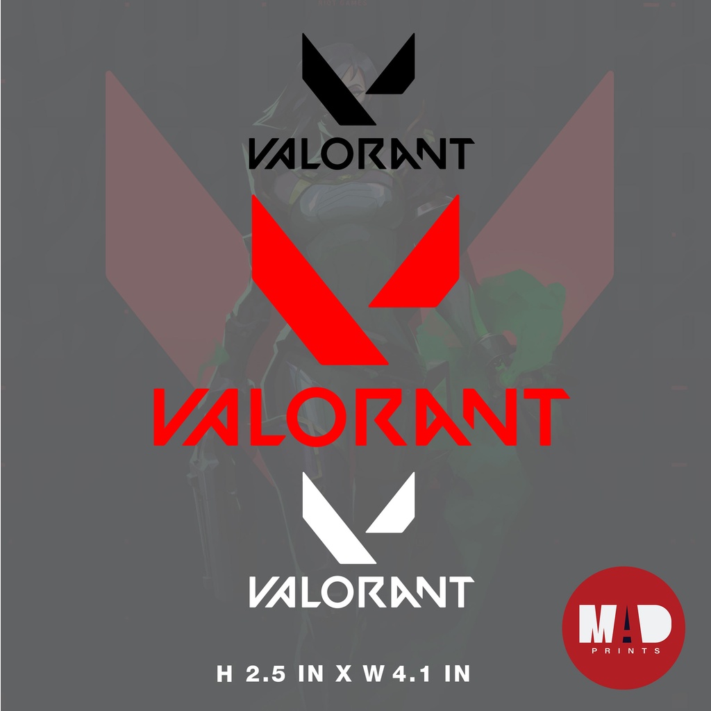 Valorant Logo Sticker Decal for Car/Motorcycle/PC/Flask | Shopee ...