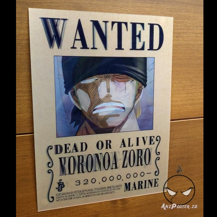 3d Poster ANIME Premium Quality - ONE PIECE BOUNTY (B - SANJI x ZORO x ...