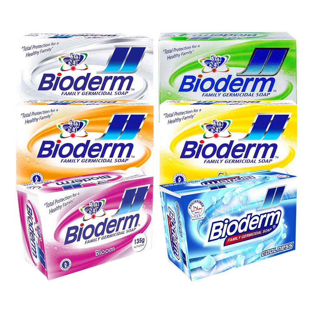 Bioderm Soap 135g x6 (Coolness, Bloom, Freshen, Glow, Timeless ...