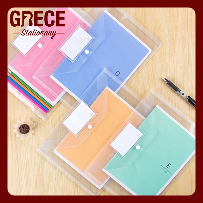Plastic Envelope Envelope Document Storage Pouch w/ name card | Shopee ...