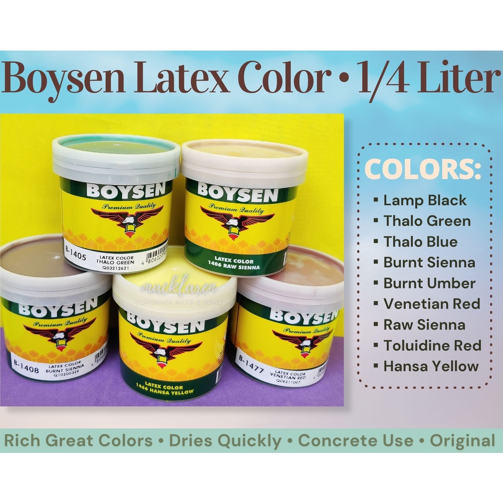 Boysen Latex Color 1/4 L Liter ️ Concrete Surfaces ️ Acrylic Based ️ ...