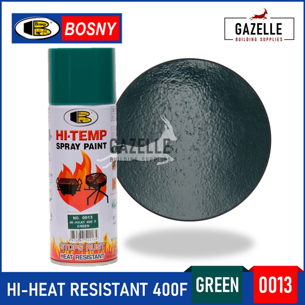 Bosny High Heat Resistant 400F Spray Paint - 0013 Green | Shopee ...