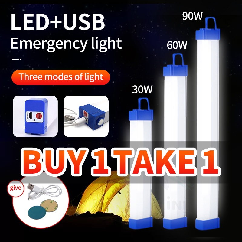 USB Light 30W 60W 90W LED Tube/USB Lamp Portable led rechargeable Light ...