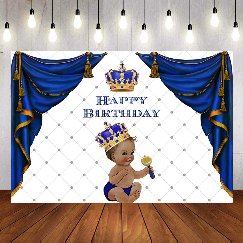Baby Prince Crown Backdrop For Photography Baby Shower Kids Birthday ...