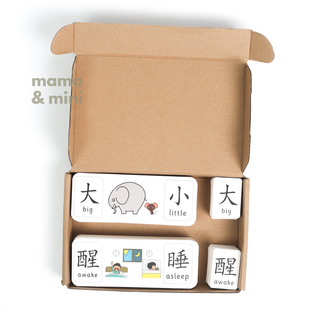 Chinese Bilingual Flashcards (Opposites/Adjectives) | Shopee Philippines