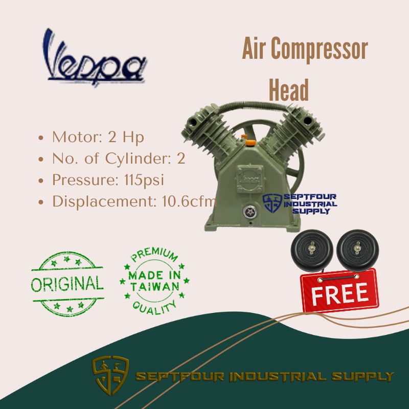 Vespa 2HP Air Compressor Head (100% Original) | Shopee Philippines