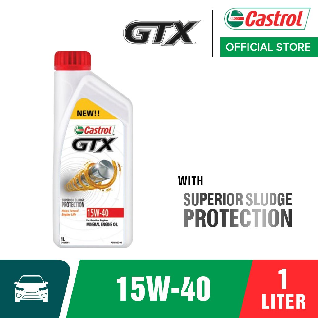 Castrol GTX Gas 15W-40 Engine Oil 1L | Shopee Philippines
