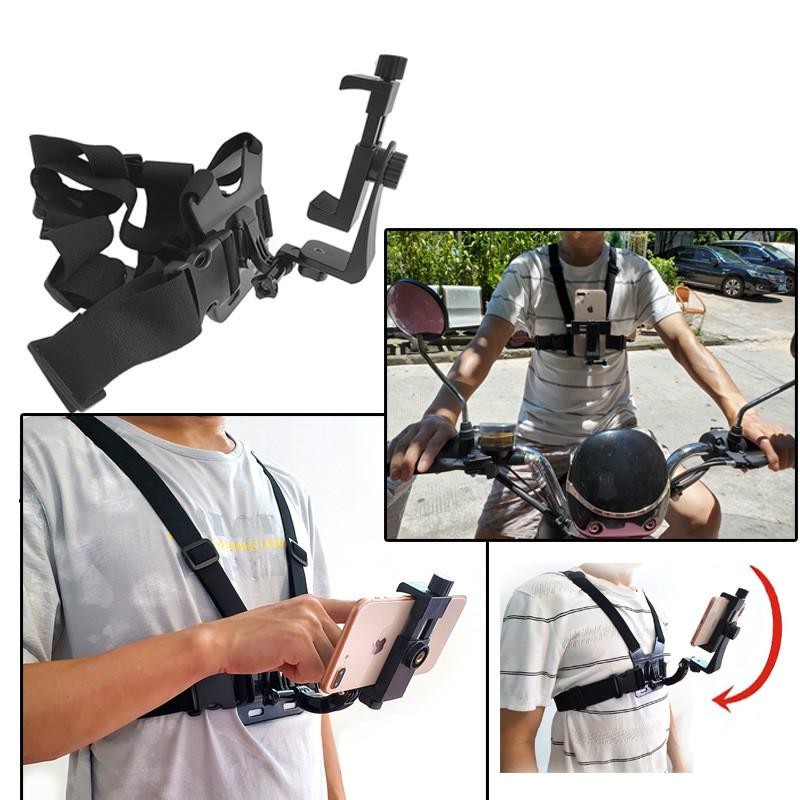 Universal Cell Phone Chest Strap Belt Body Tripod Harness Mount For ...