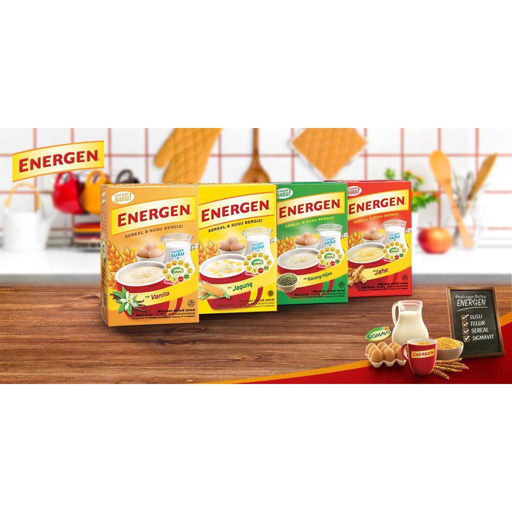 Energen Instant Drink Powder Many Flavors (1 Renceng = 10Sachets ...